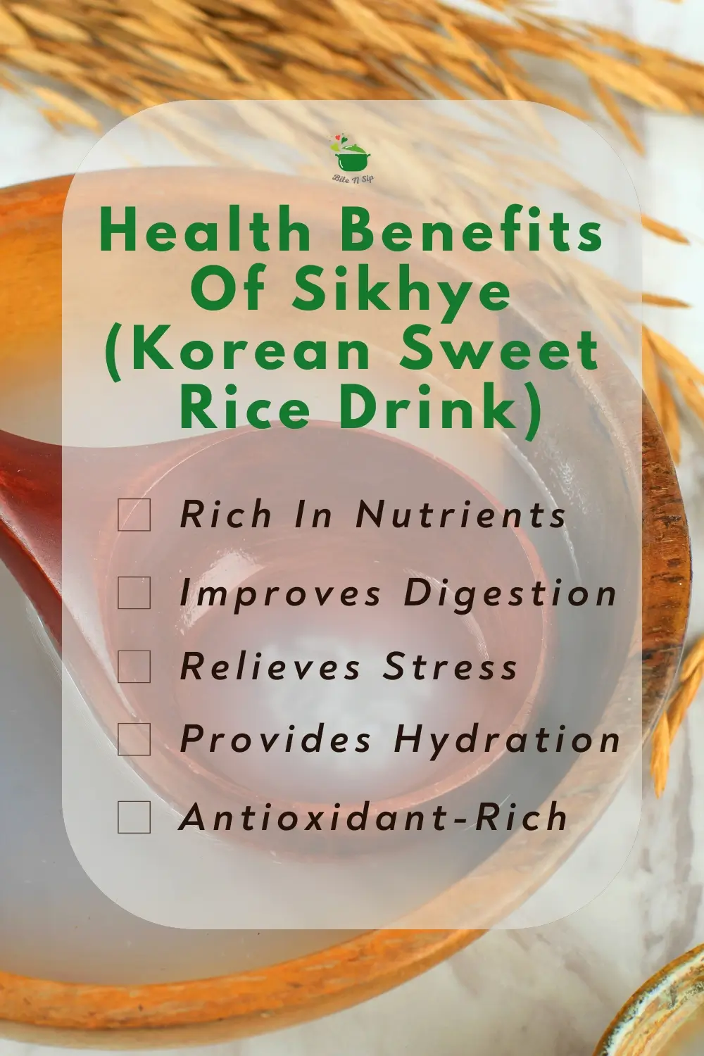 Sikhye (Korean Sweet Rice Drink) Recipe - Bite N Sip